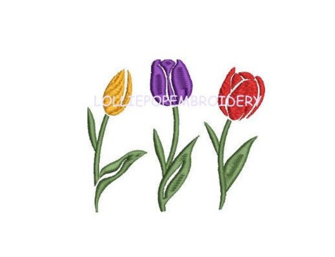 Instant Download - Tulips * Machine Embroidery Design - Etsy