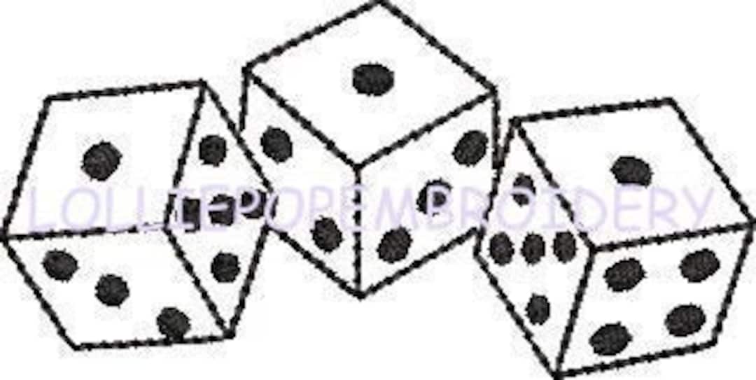 Instant Download - Dice Outline * Machine Embroidery Design - Etsy