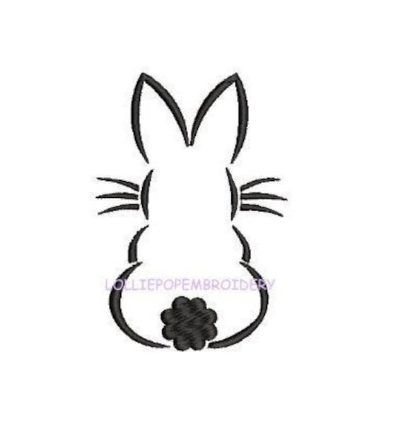 Instant Download Bunny Backside Machine Embroidery Design | Etsy