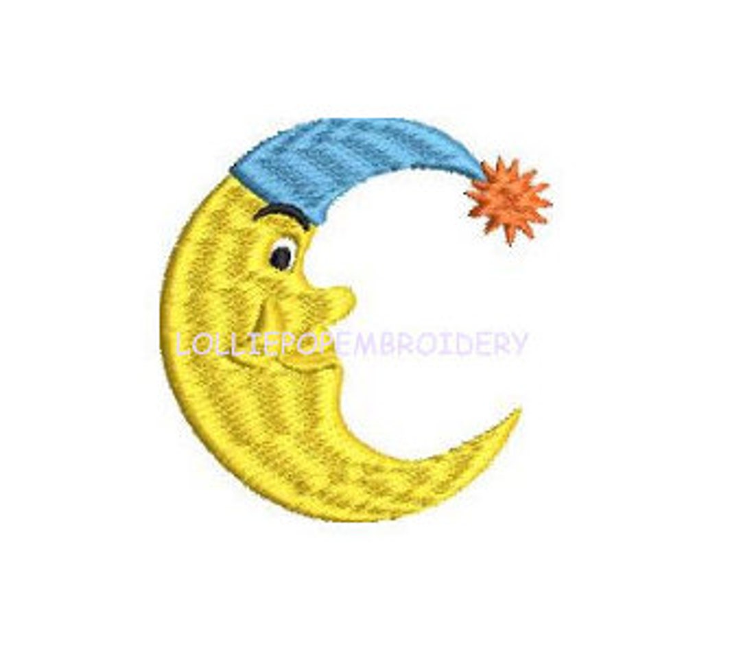 Instant Download - Happy Moon * Machine Embroidery Design - Etsy