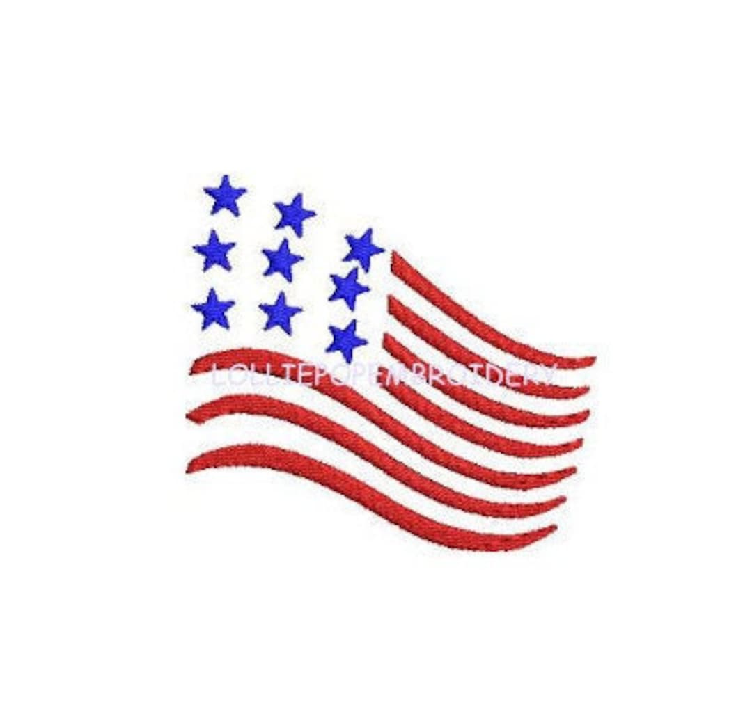Instant Download - American Flag * Machine Embroidery Design - Etsy