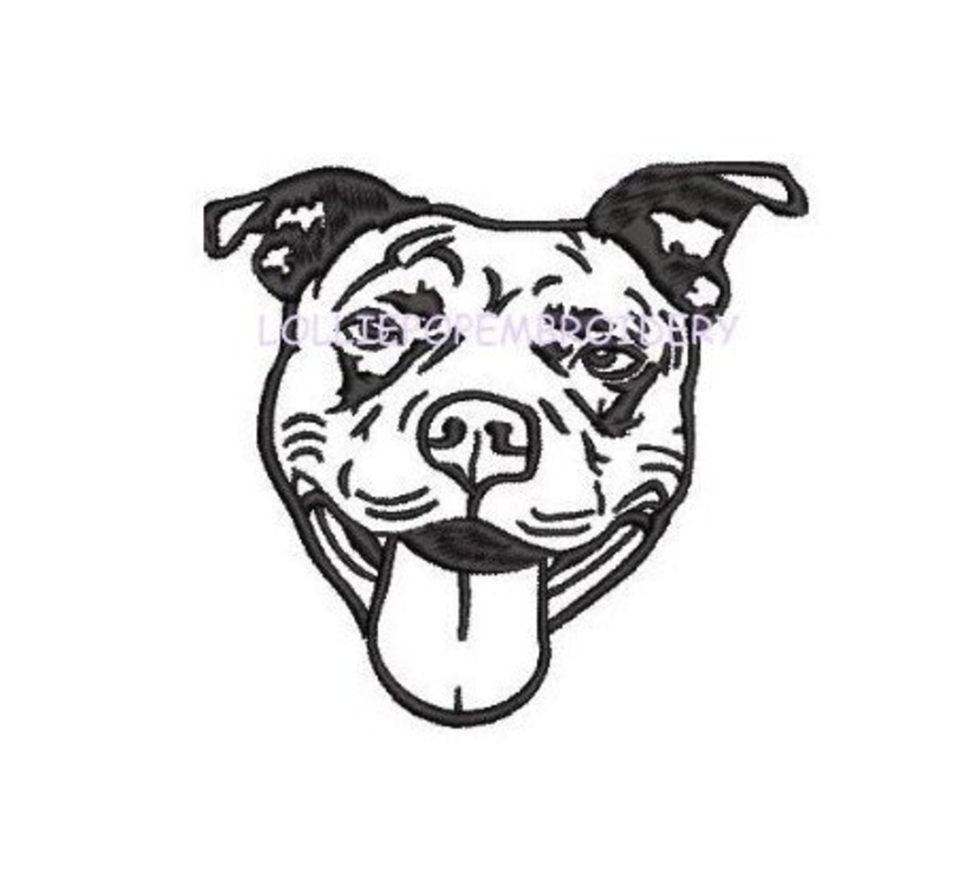 Instant Download - Pit Bull * Machine Embroidery Design - Etsy