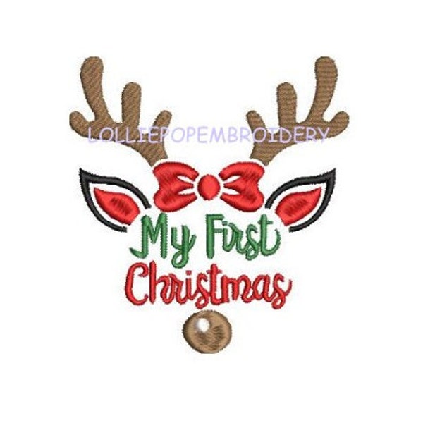 First Christmas Embroidery Design - Etsy