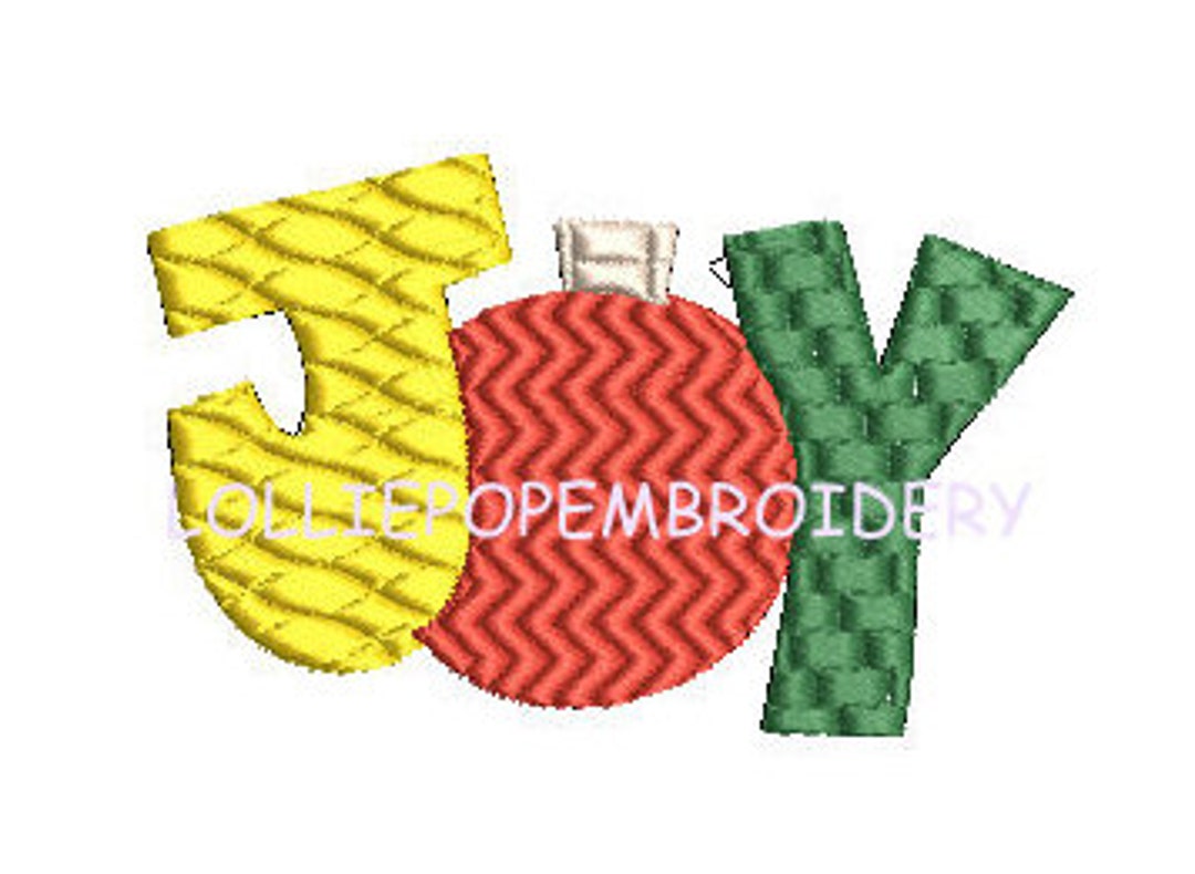 Instant Download - Joy * Machine Embroidery Design - Etsy