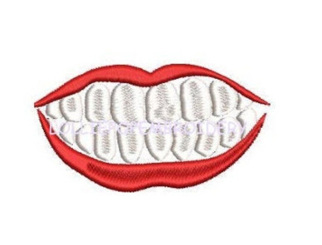 Instant Download - Lips and Teeth * Machine Embroidery Design - Etsy