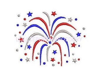 Fireworks Embroidery | Etsy