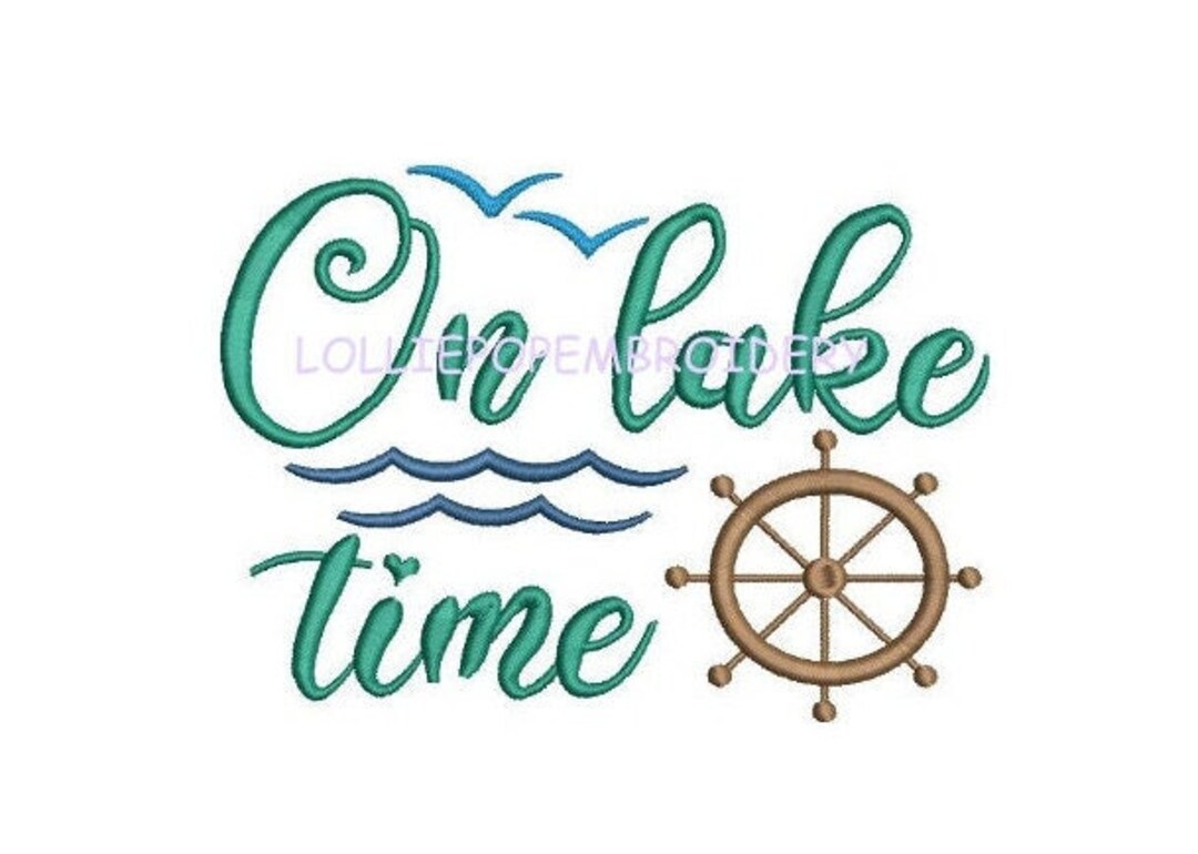 Instant Download - on Lake Time * Machine Embroidery Design - Etsy
