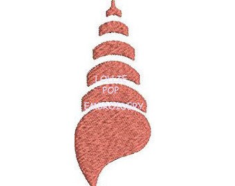 Conch Shell Machine Embroidery | Etsy