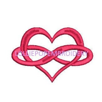 Instant Download - Infinity Heart * Machine Embroidery Design - Etsy