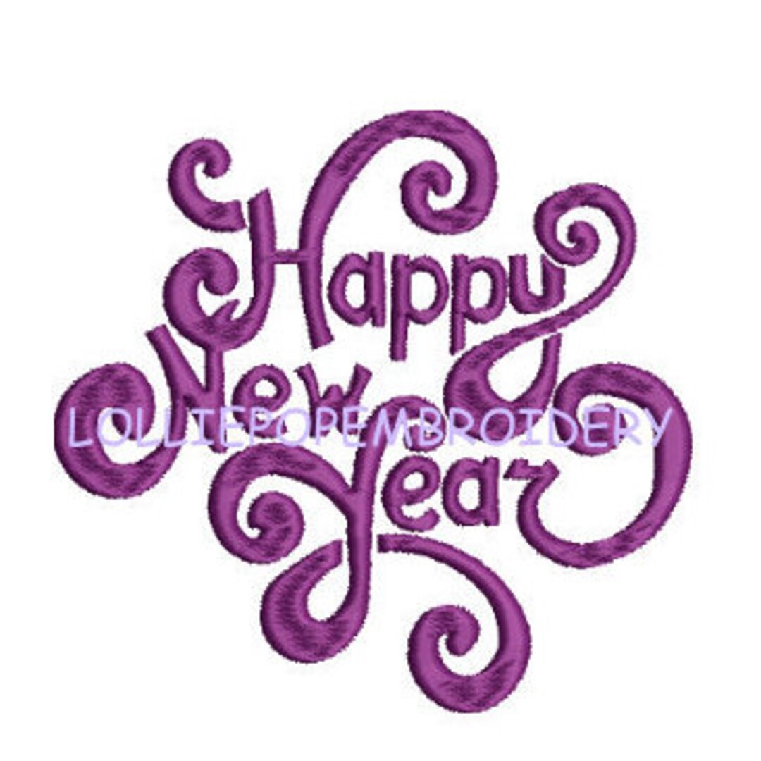 Instant Download - Happy New Year * Machine Embroidery Design - Etsy
