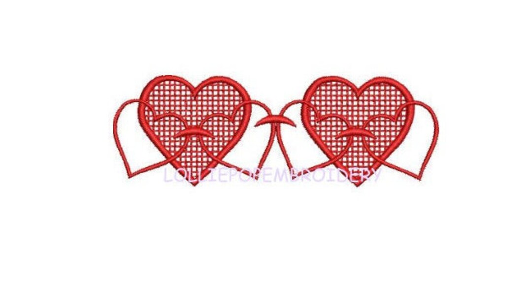 Instant Download - Heart Border * Machine Embroidery Design - Etsy