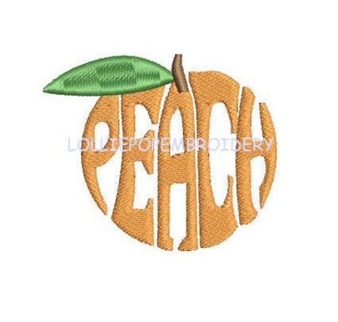Instant Download - Peach * Machine Embroidery Design - Etsy
