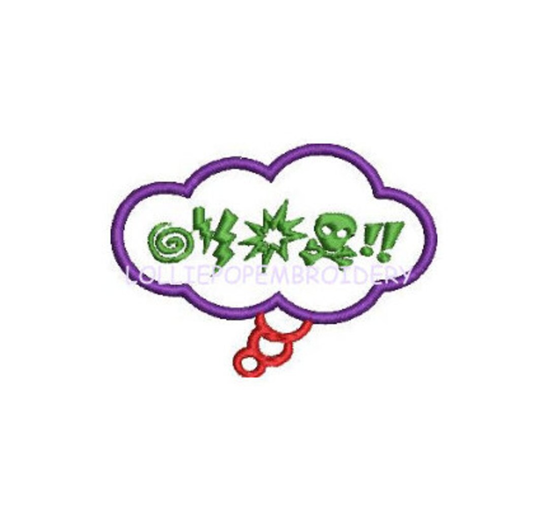 Instant Download - Expletive Bubble * Machine Embroidery Design - Etsy