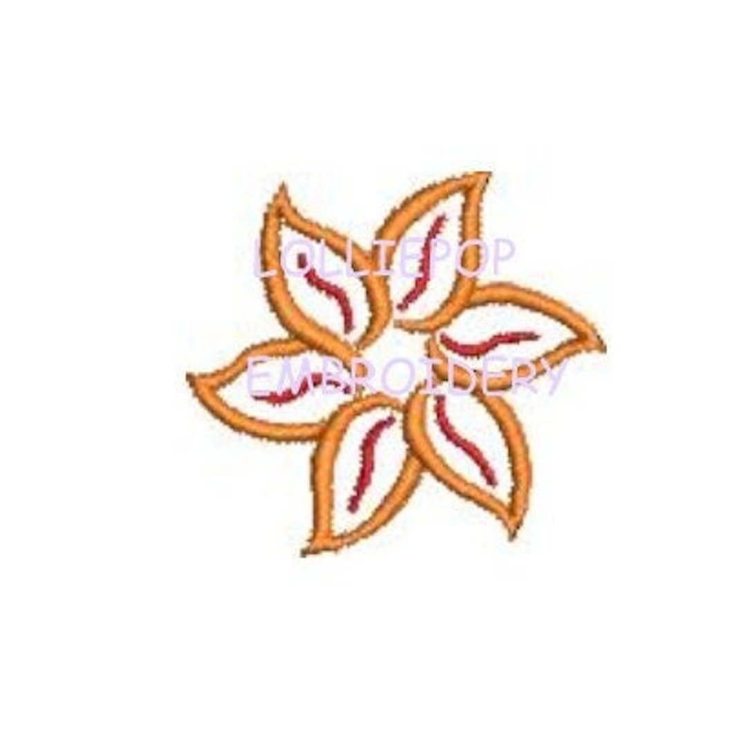 Instant Download - Flower Outline * Machine Embroidery Design - Etsy