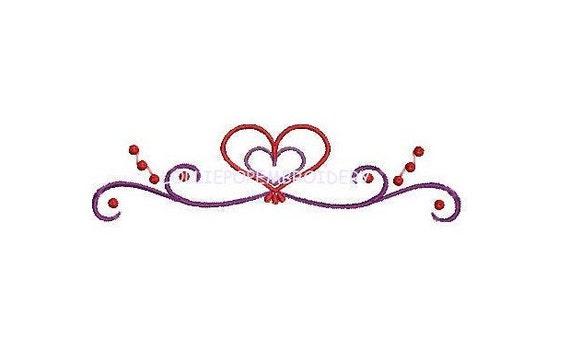 Instant Download Heart Border Machine Embroidery Design - Etsy