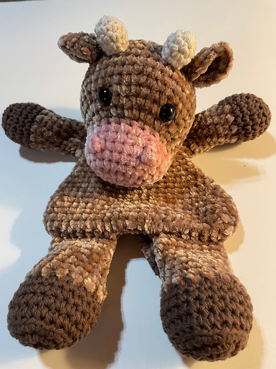 Brown Cow Snuggie, Baby Gift, Baby Shower Gift, Cow Lover, Crocheted ...