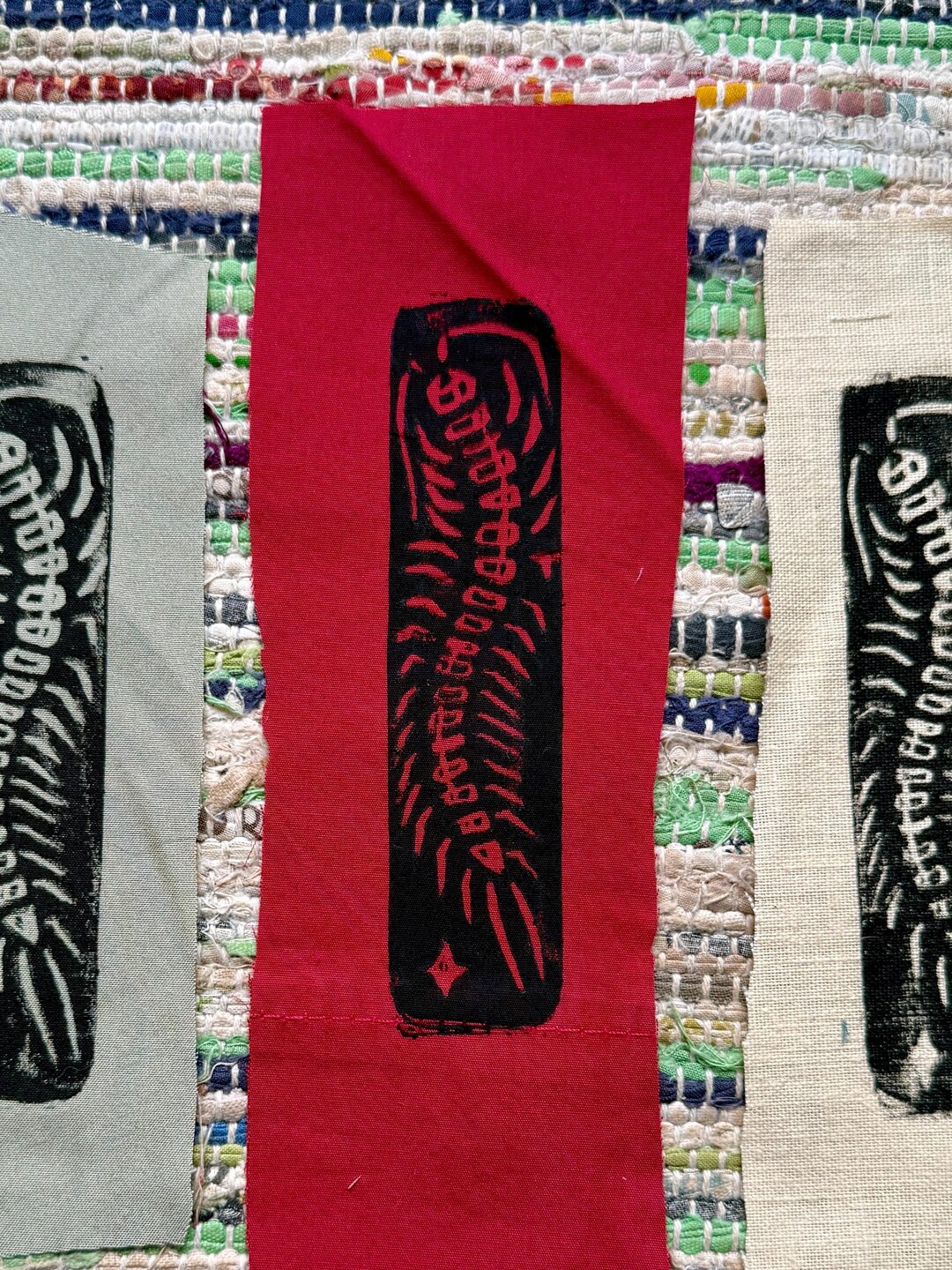 Centipede Patch Linocut - Etsy