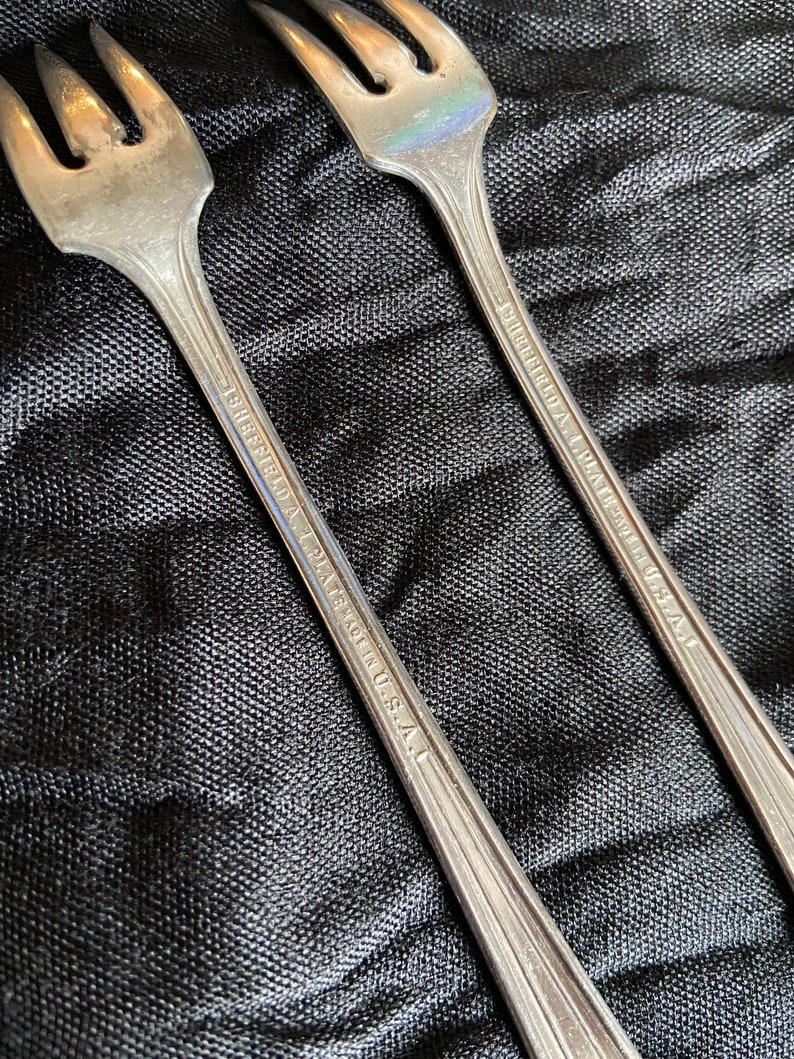Pair of Antique Silver Serving Forks Silver Pickle Forks - Etsy