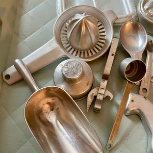 Collection of 1950s Aluminum Kitchen Gadgets - Cookie Cutters - Food ...