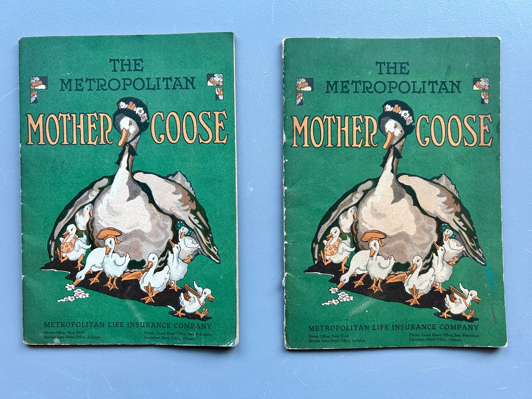 Vintage 1929 Metropolitan Mother Goose Books, Set of 2 - Etsy