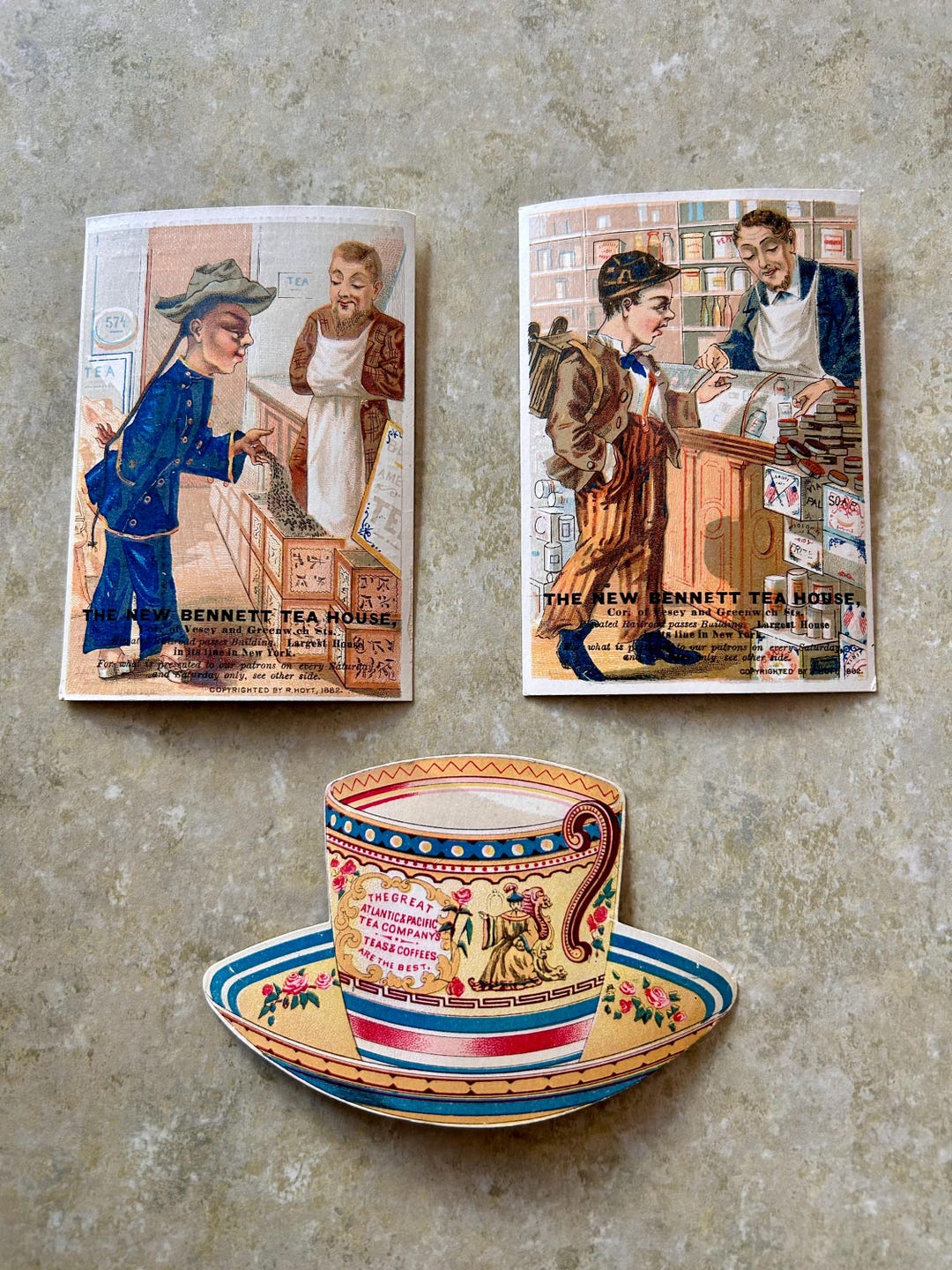 3 Antique Tea Paper Advertising -tea Ads -new Bennett Tea House ...