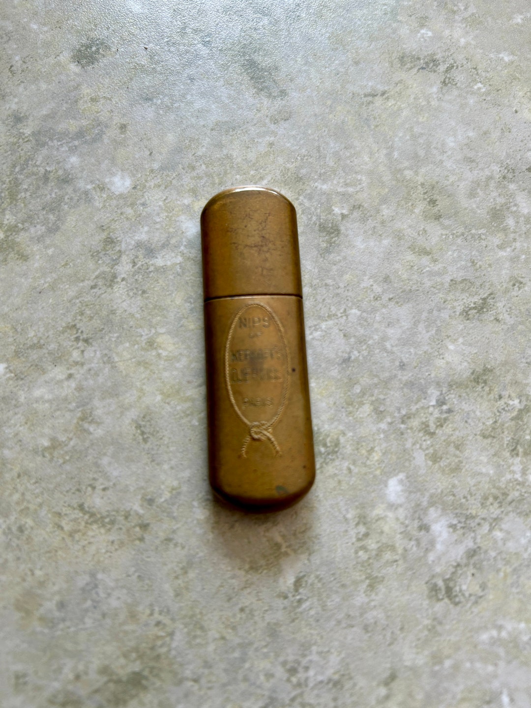 Rare Antique Brass Nips of Kerkoff's Djer Kiss Paris Container ...