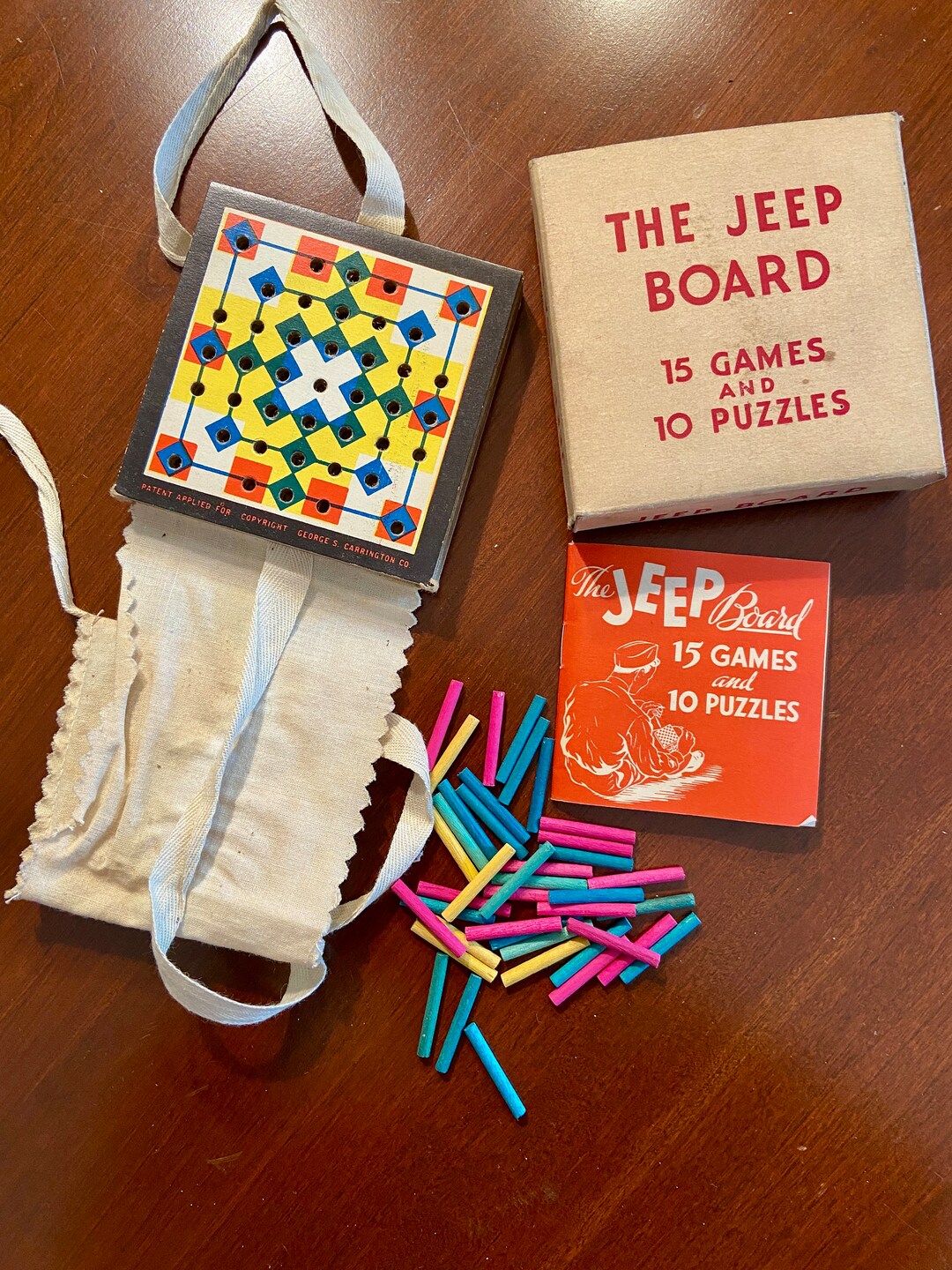 Vintage Jeep Board Game – 1940s Puzzle With Pegs & Booklet - Etsy