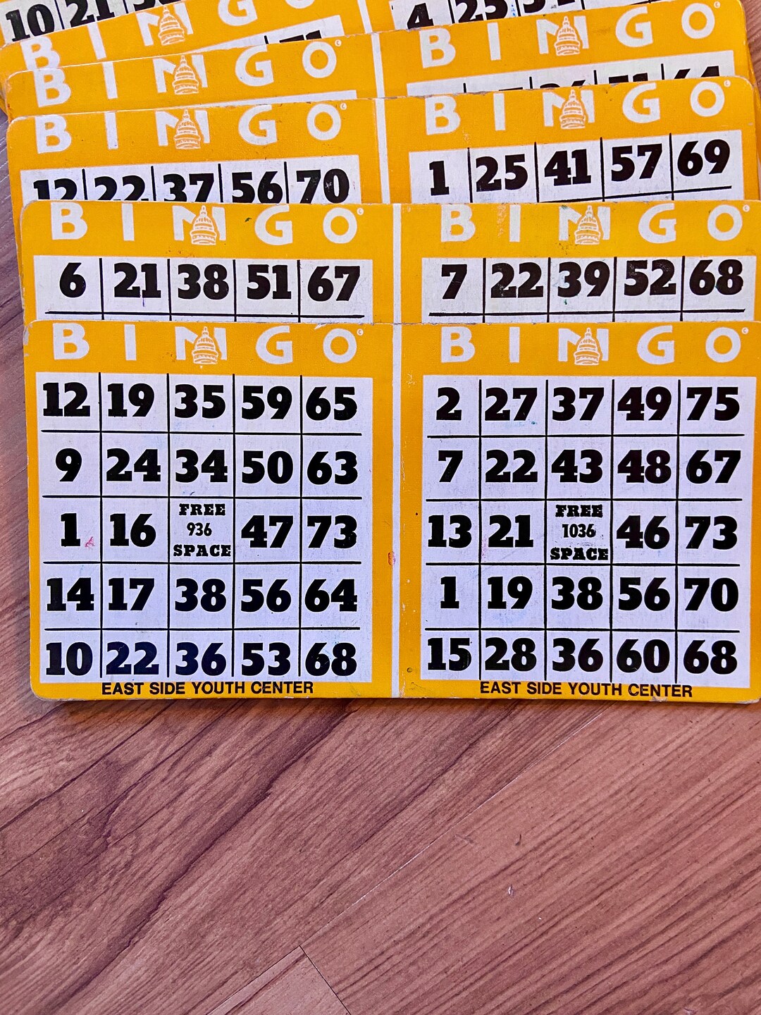 Set of 25 Vintage BINGO Cards From Capital (arrow) USA in Yellow ...
