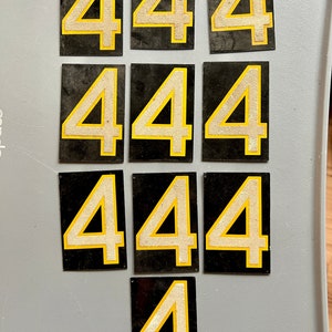 Set of 10 Vintage Reflective Metal Numbers - Vintage Sign Numbers ...