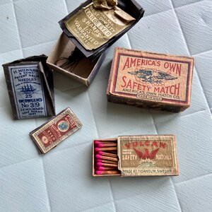 Pair of Vintage 1950's Match Boxes, Vulcan Matchbox & Americas Own ...