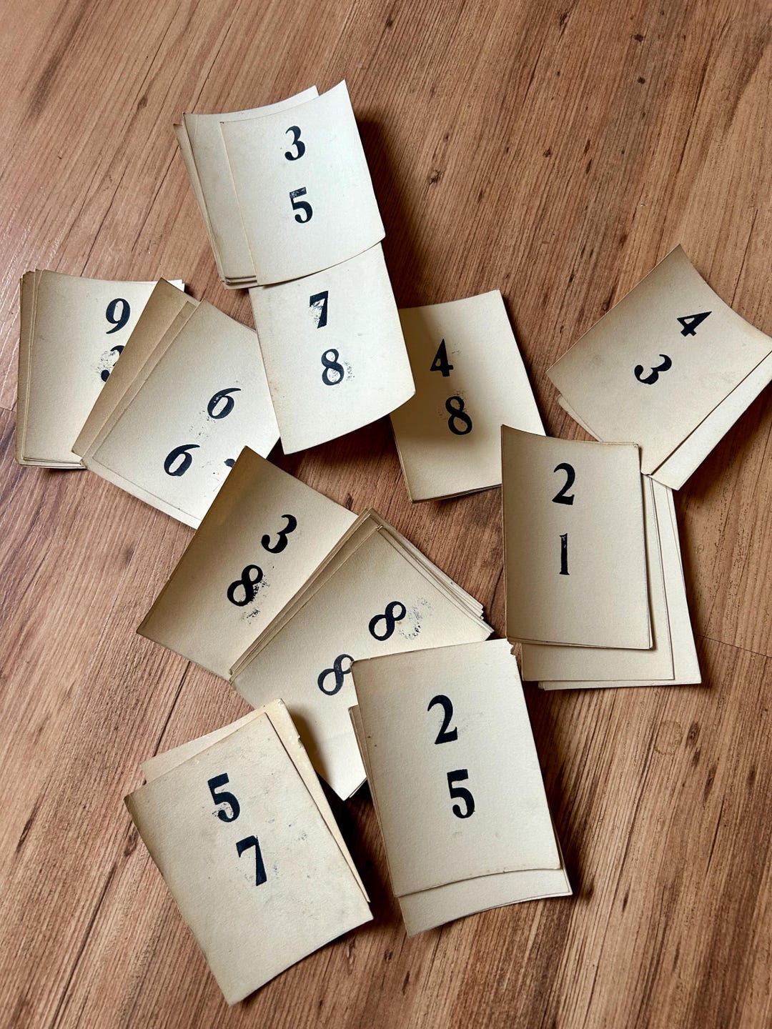Vintage Math Flashcards - Set of 49, Numbered School Tool - Etsy