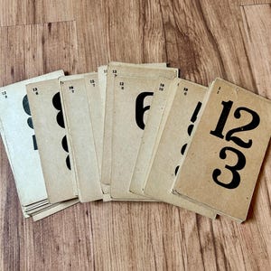 Vintage Math Flashcards – 48 Large Number Cards, Teacher Homeschool ...