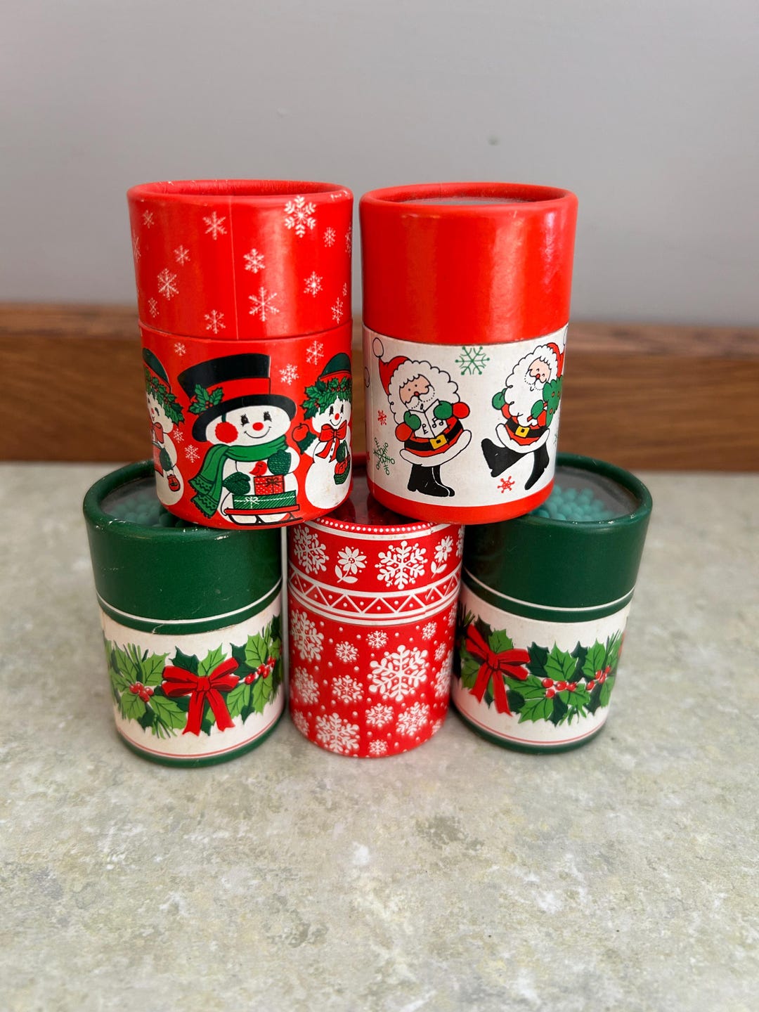 Set of 5 Vintage Hallmark Fireplace Matches Tubes- Vintage Matchstick ...