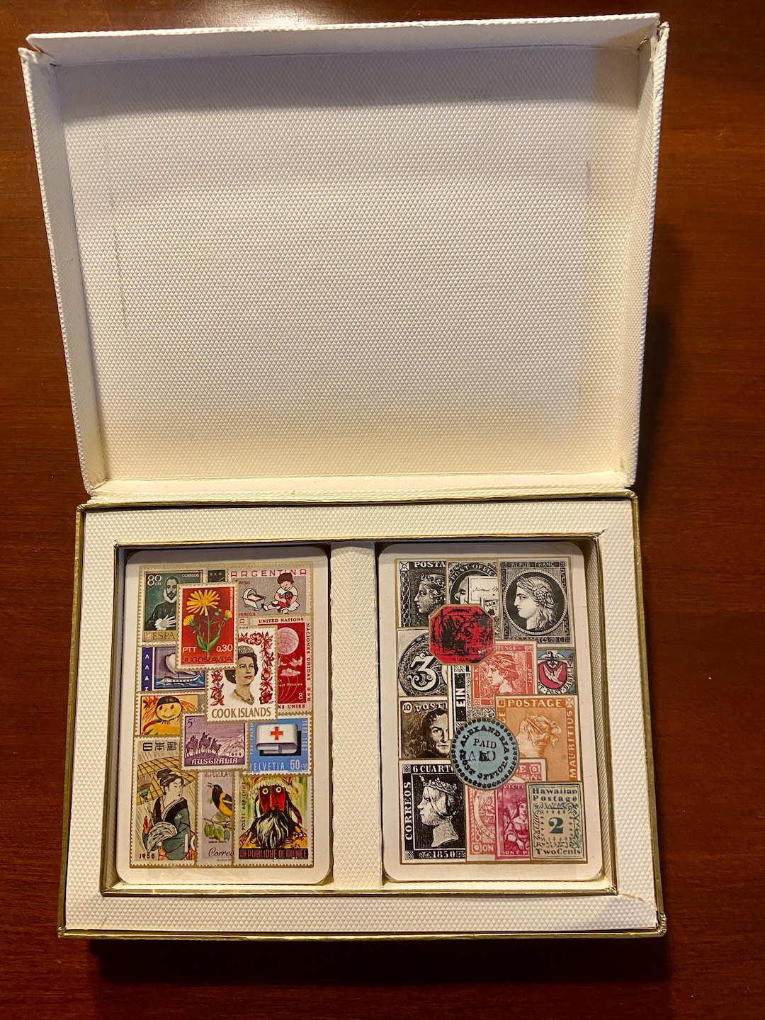 Vintage Fournier Set Playing Cards With Vintage Stamp Decor - Vintage ...