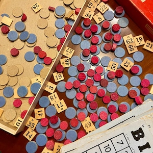 Vintage Whitman Bingo Game and Extra Pieces - Bingo Cards and Spinner ...
