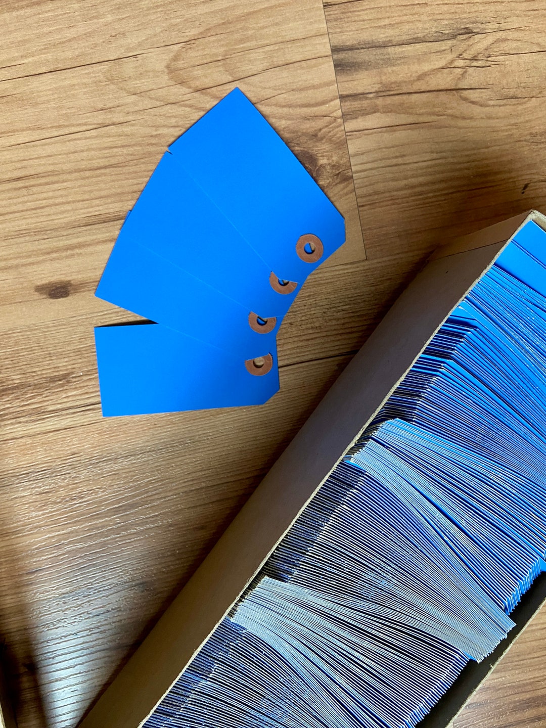 Vintage Bright Blue Manila Tags, New Old Stock, 900+ Blank Journaling ...