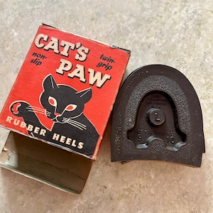 Set of Medium Vintage Cat's Paw Rubber Heels in OB- Vintage Advertising ...