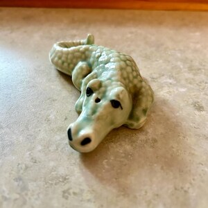 Vintage Ceramic Alligator- Alligator Plant Decor- Alligator Souvenir ...