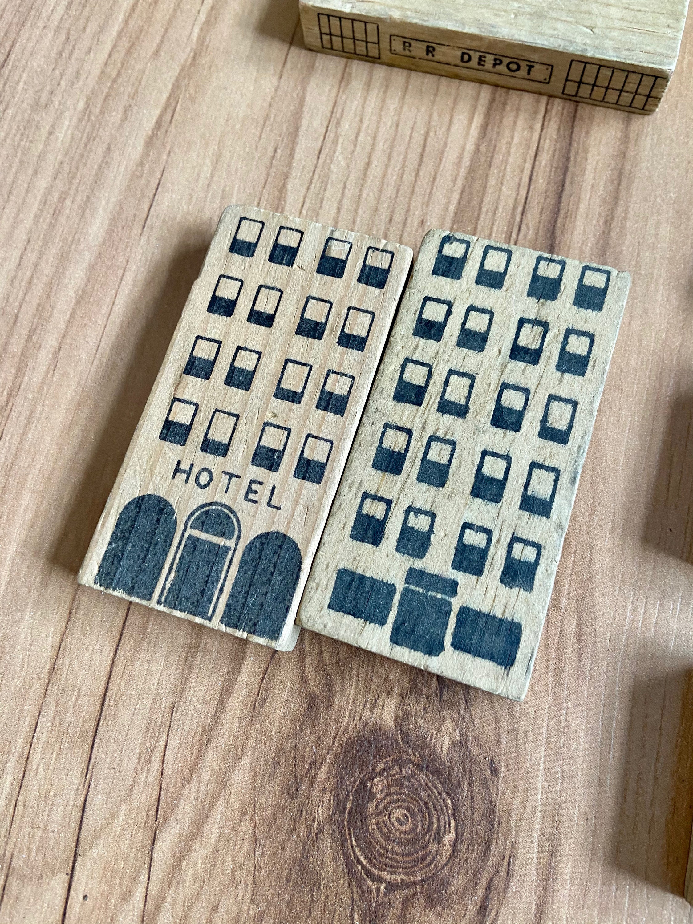 Set Of 46 Vintage Wooden Blocks Printed Building Blocks | Etsy