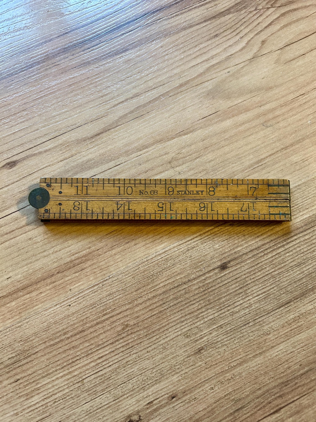 Stanley Brass Capped No. 68 - 24” Boxwood Rule - Antique Wooden Ruler ...