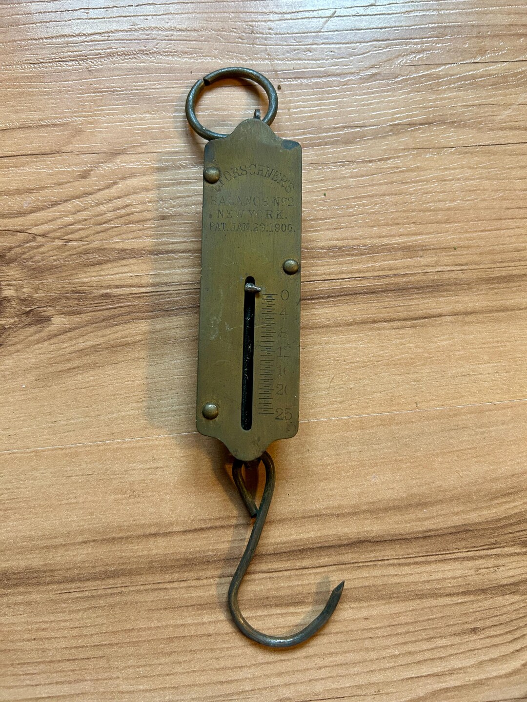 Vintage Brass Spring Scale - Antique Forschner's Balance No 2 Scale ...