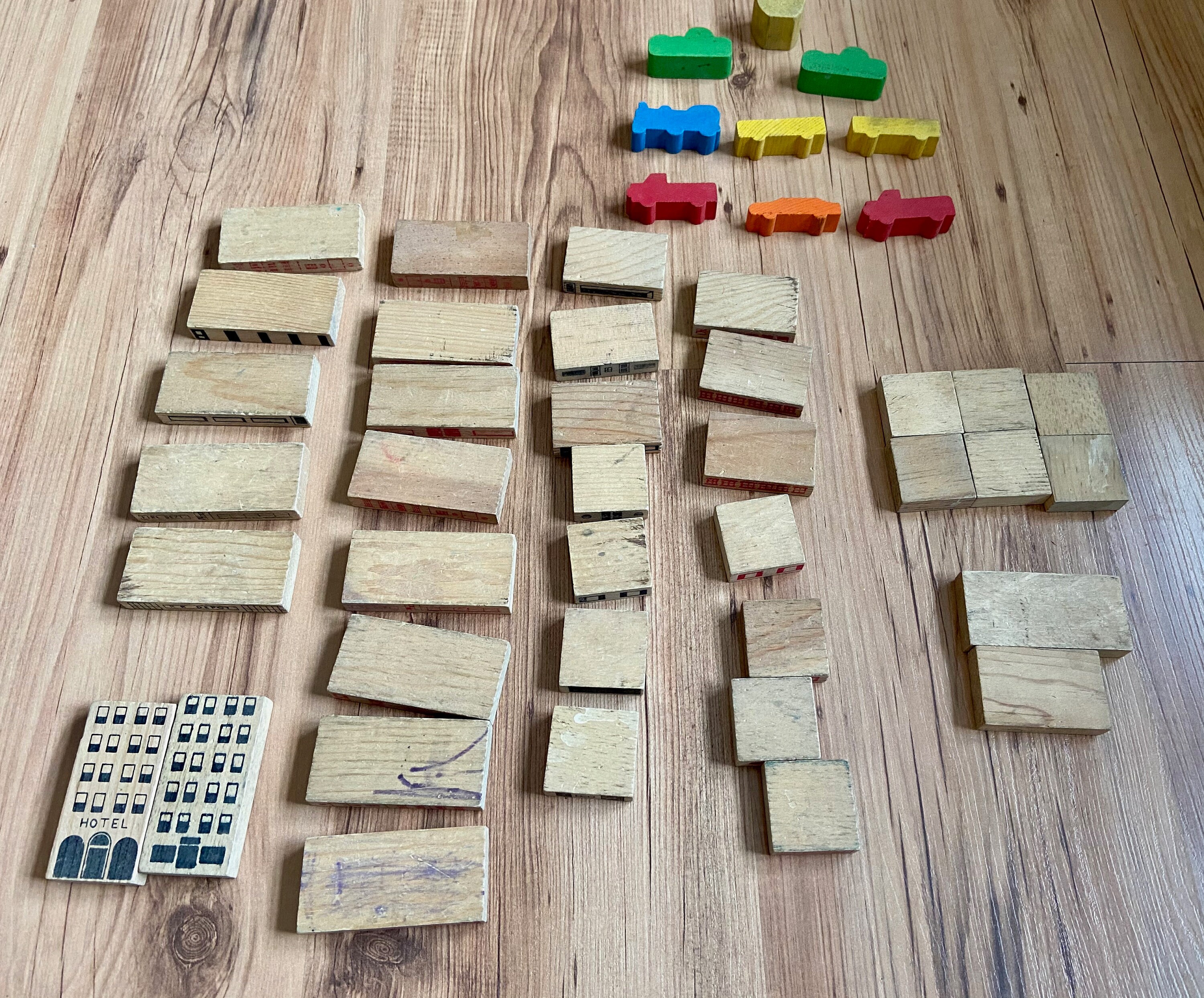 Set Of 46 Vintage Wooden Blocks Printed Building Blocks | Etsy
