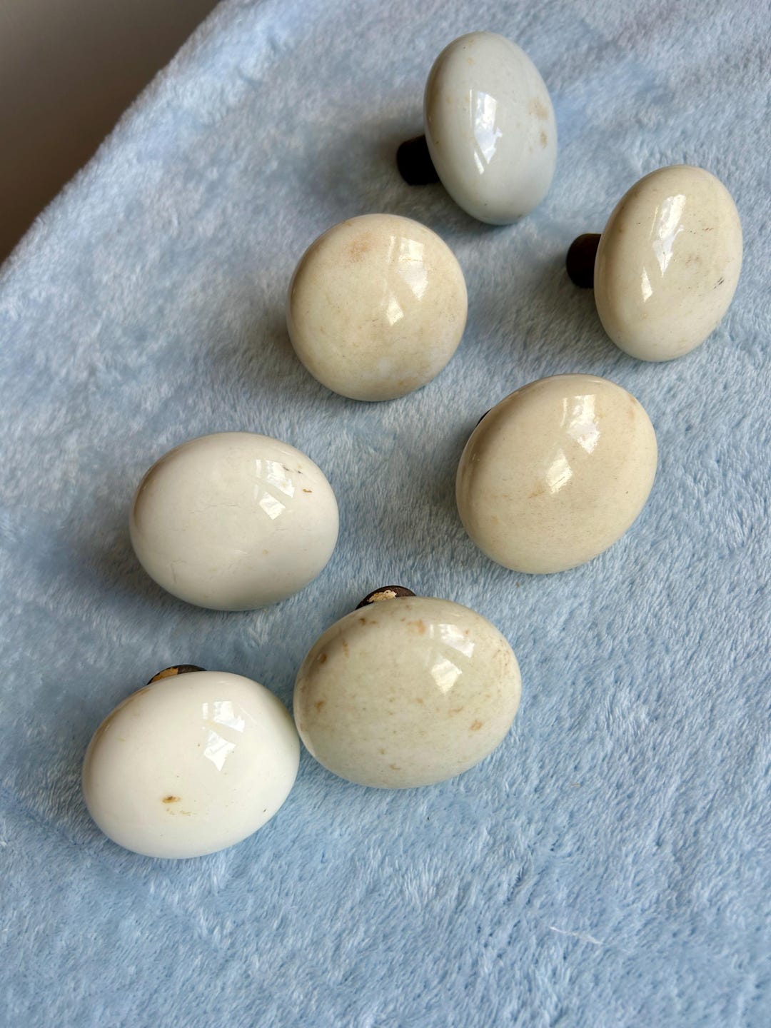 Collection of 7 Antique Porcelain Door Knobs White Porcelain Door Knobs Antique Salvage Antique ...