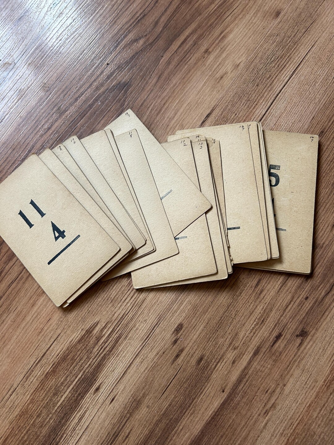 48 Large Vintage Math Flashcards & Directions - Math Tool for Teachers ...