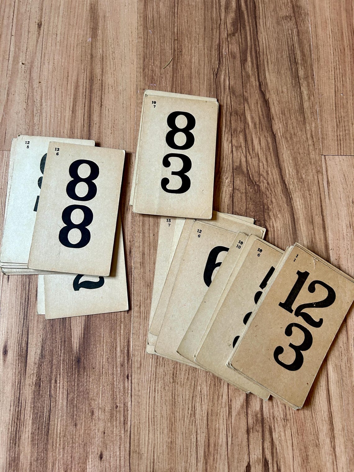 Vintage Math Flashcards – 48 Large Number Cards, Teacher Homeschool ...