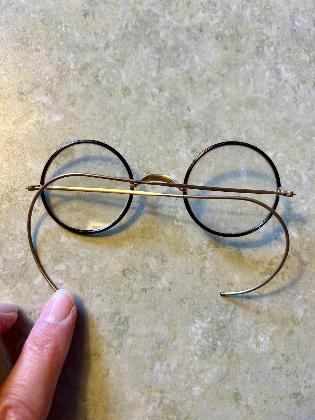 Vintage Round Celluloid Rim Eyeglasses - Vintage Windsor Eye Glasses ...