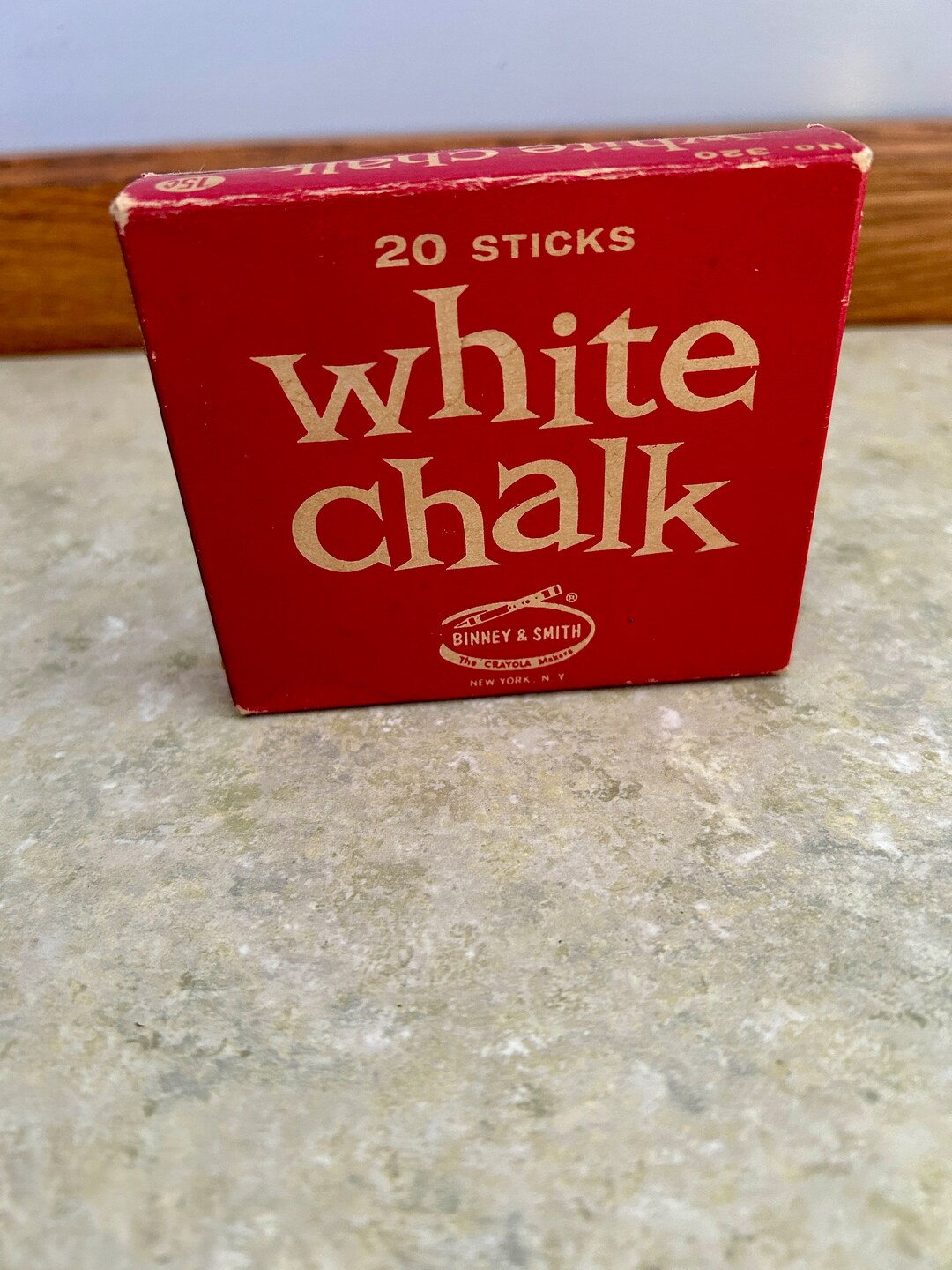 Vintage Binney & Smith Crayola White Chalk - Brilliant Red Cardboard ...