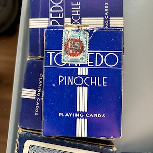 2 Vintage Full Boxes of 12 Each Torpedo Pinochle Playing Cards ...