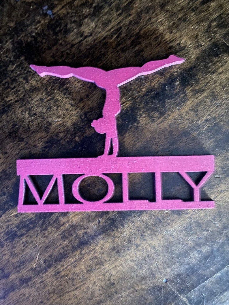 Gymnast Acrobatics Nameplate SVG Cut File (digital Download) for Laser ...