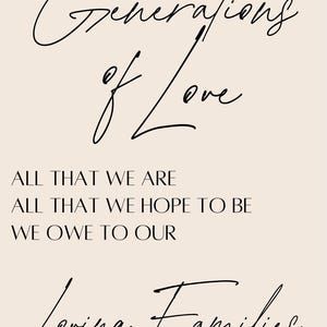 Love Stories Signs; Generations of Love; Family Wedding Photos - Etsy